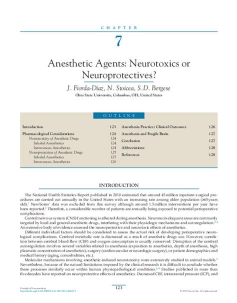 Pdf Chapter 7 Anesthetic Agents