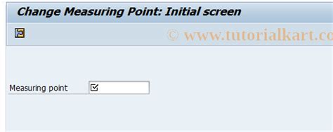 IK SAP Tcode Change Measuring Point