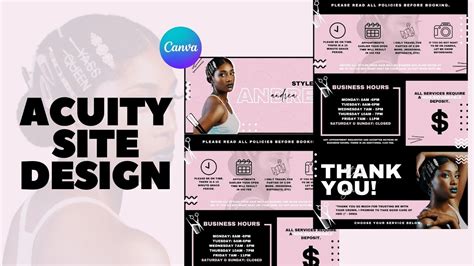 diy acuity site design tutorial in canva youtube