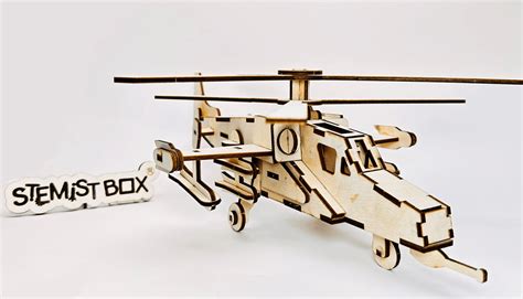 Operasyon Kopter Ahşap Atak Helikopter Modeli