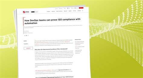 Devops Teams Can Prove Iso Compliance With Automation Cloud Advocate 2025 Threatshub