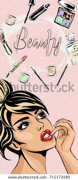 Beautiful Pin Up Style Sexy Woman Open Stock Vector Royalty Free Shutterstock