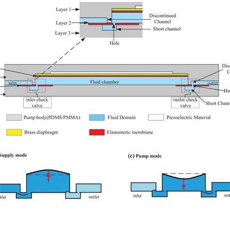 Piezoelectric Micropump With Integrated Elastomeric Check Valves