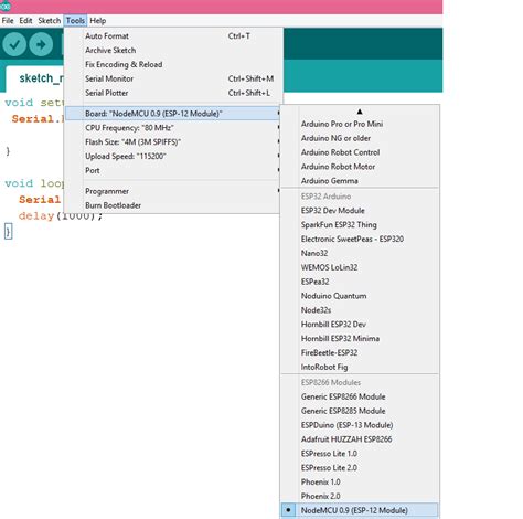 Esp8266 Wifi Bee Uploading Arduino Programs Techtutorialsx