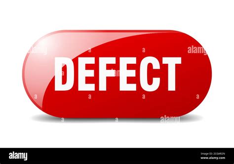 Defect Button Rounded Glass Sign Sticker Banner Stock Vector Image And Art Alamy
