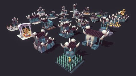 3d Model Rts Building Asset Pack Vr Ar Low Poly Cgtrader