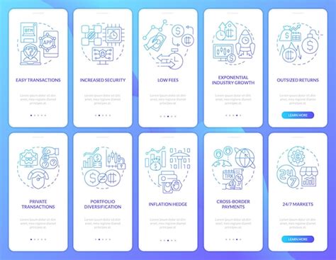 Premium Vector Gui Elements For Cryptocurrency Mobile App