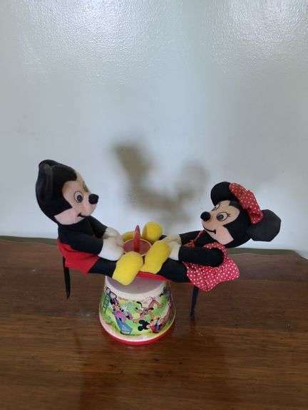 Vintage Mickey And Minnie Mouse See Saw Music Box Ness Bros Realtors