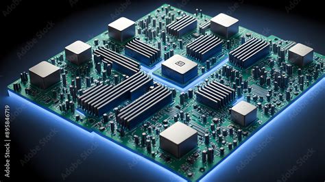 Artificial Intelligence CPU Or GPU Chips Circuit Boards Digitalization OpenAI And Nvidia