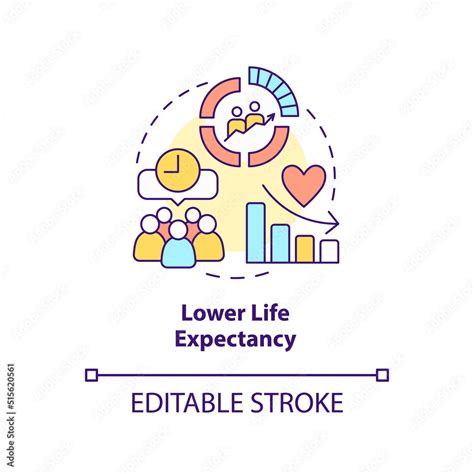 Lower Life Expectancy Concept Icon Effect Of Global Overpopulation Abstract Idea Thin Line