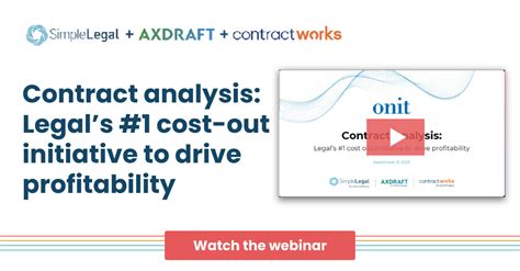Webinar Recording Contract Analysis Legals 1 Cost Out Initiative To Webinar Recording Contract Analysis Legals 1 Cost Out Initiative To