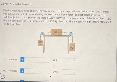 Solved The Drawing Shows Three Objects They Are Connected Chegg Com