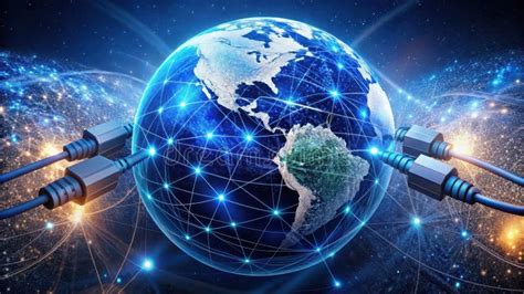 Global Network Connections A Digital World Interconnected By Cables And Data Streams Generative