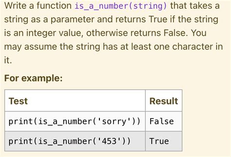 Write A Function Isanumberstring That Takes A String As A Parameter