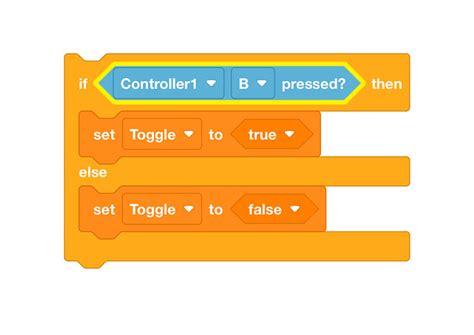 How To Set A Button To Toggle A Motor Onoff Programming Support