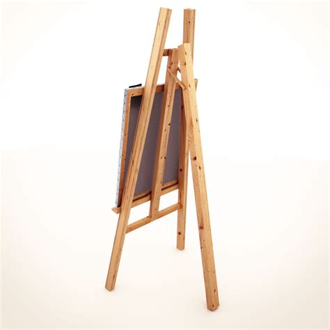 이젤 And 캔버스 3d 모델 12 Unknown Obj Fbx Blend 3ds Free3d