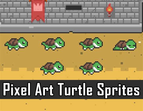 2d Pixel Art Turtle Sprites By Elthens Pixel Art Shop