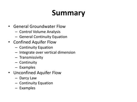 05 Groundwater Flow Equations Pptx
