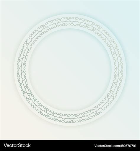 Ethnic Lacy Frame Design With Image Or Text Space Vector Image