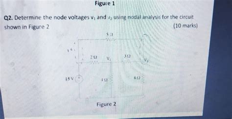 solved q2 determine the node voltages v1 and t2 using nodal