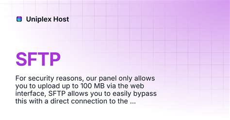 Sftp Uniplex Host