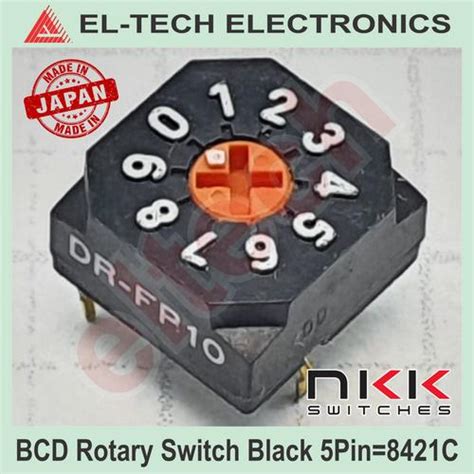 jual 10 position way posisi bcd rotary dip switch top adjust black kota surabaya eltech