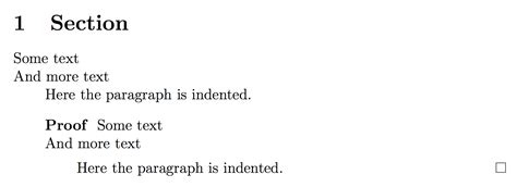 paragraph indentation inside an indented environment tex latex