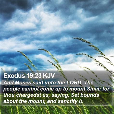 Exodus 1923 Kjv And Moses Said Unto The Lord The People Cannot