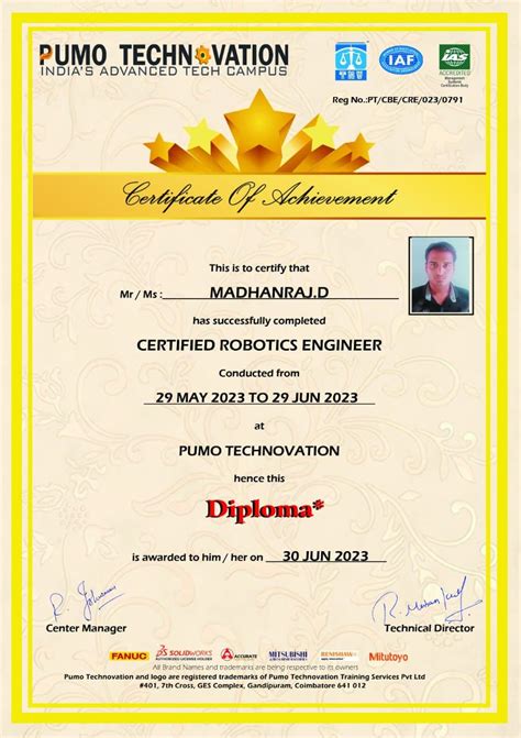 madhan raj on linkedin fanucm10id12 internship pumotechnovation