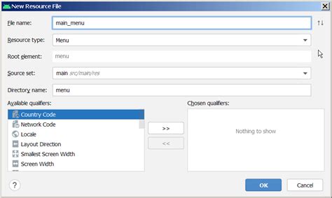 Popupmenu New Resource File Android Studio Develou