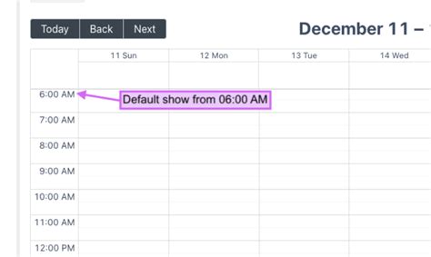 How To Default The Week View To Show From AM Instead Of AM Issue Jquense
