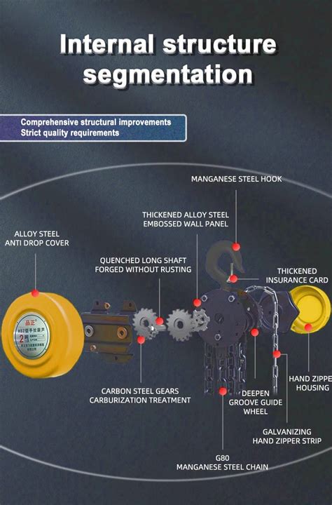 Manual Chain Hoist Block Max Lift 6m Chain Hoist Construction Lift