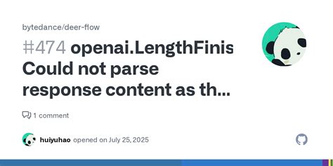 Openailengthfinishreasonerror Could Not Parse Response Content As The