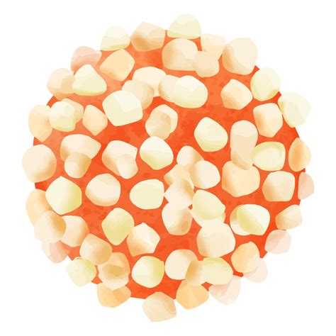 Vibrant Watercolor Popcorn Balls Illustration 48677285 Png