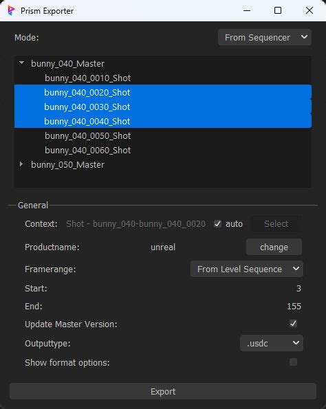Unreal Engine — Prism Pipeline Documentation