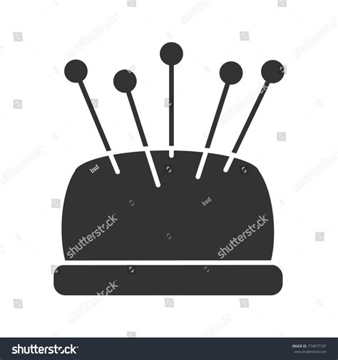 Pincushion Pins Glyph Icon Silhouette Symbol Stock Vector Royalty Free 774077107 Shutterstock