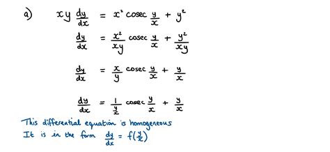 Differential Equations Homogeneous