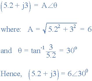 Complex Numbers And Phasors In Polar Or Rectangular Form