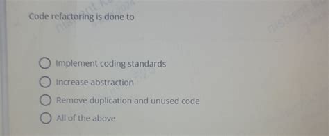 Solved Code Refactoring Is Done Toimplement Coding