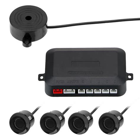 Car Parking Sensor Kit Reverse Backup Radar Sound Alert Indicator 4 Sensors Buzzer Shopee