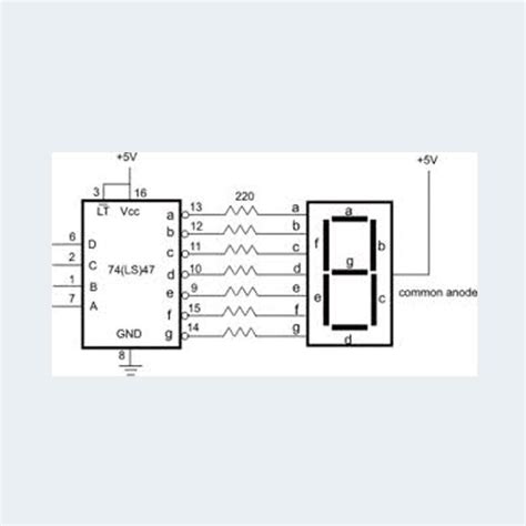 74ls47 7447 bcd to seven segment