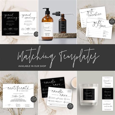 Elegant Product Labels Template Minimalist Wax Melt Labels Etsy