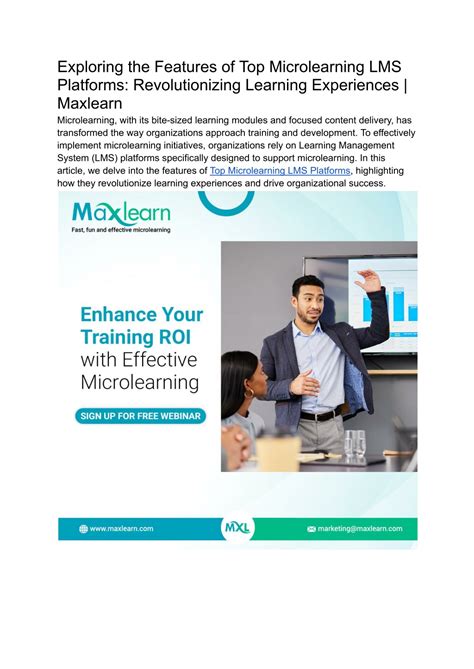 PPT - Exploring the Features of Top Microlearning LMS Platforms_ Revolutionizing Learning ...