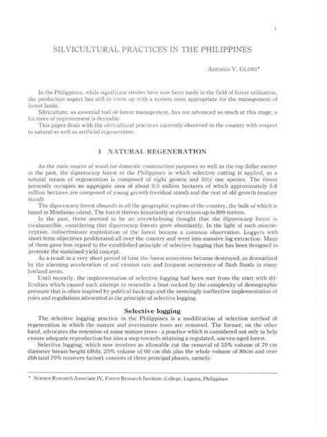 Selective Logging System Pdf Plant Nursery Seed