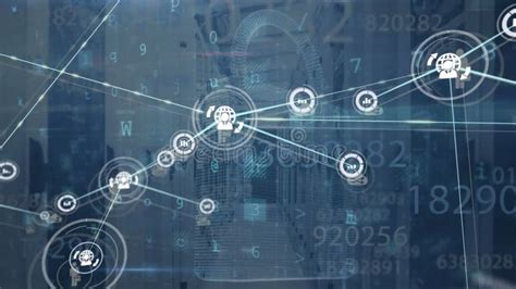 Animation Of Network Of Connections Over Padlock And Server Room Stock Video Video Of World