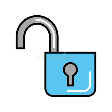 Open Padlock Security Protection Symbol Stock Vector Illustration Of Open Keyhole 141998336