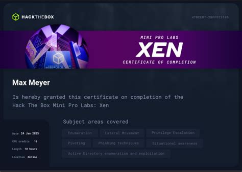 First Prolabs Certification Maximiliano Meyer