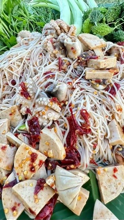 គ្រឿងសមុទ្រ🍖🍗ក្រឡុកជាមួយស្ពាយកាទី🍝🍭 Videoshort Food Youtube