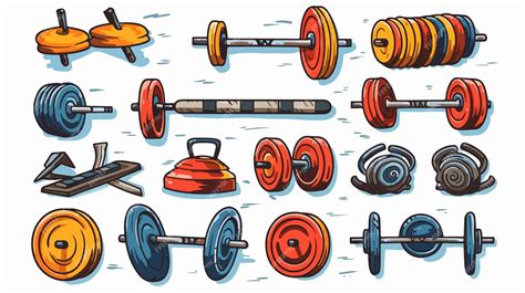 Premium Vector A Cartoon Drawing Of A Set Of Dumbbells With The Words X On It