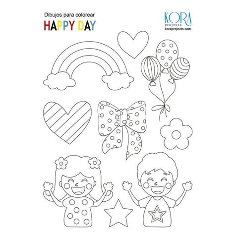Dibujos Para Colorear Happy Day